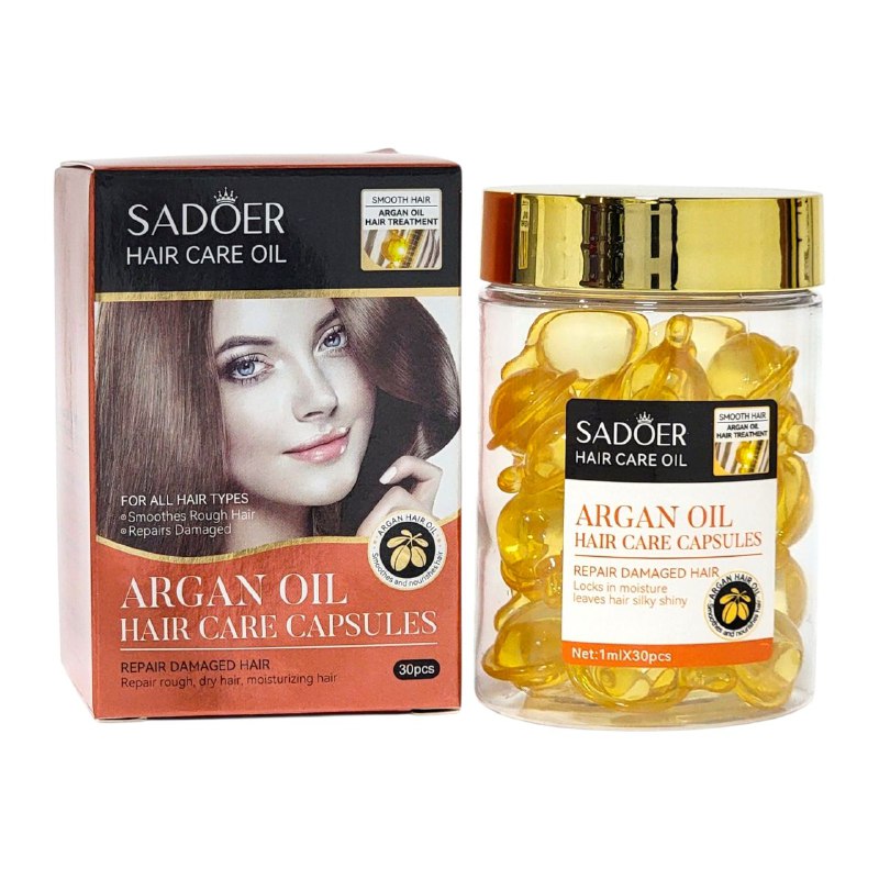 AMPOLLAS PARA EL CABELLO EN CAPSULAS LISO DE ACEITE DE ARGAN, REFRESCA