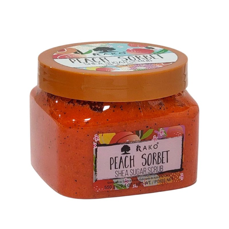 CREMA CORPORAL, CREMA DE CUERPO EXFOLIANTE DE MELOCOTON, CRISTALES DE