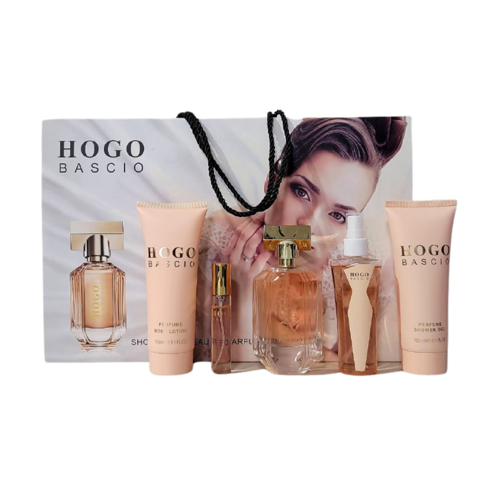 SET PERFUME 5 PIEZAS HOGO BASCIO 5 PIEZAS