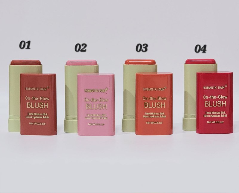 BLUSH DE MAQUILLAJE EN BARRA, ROMANTIC RAIN (DUPE PIXI BLUSH) 4 TONOS