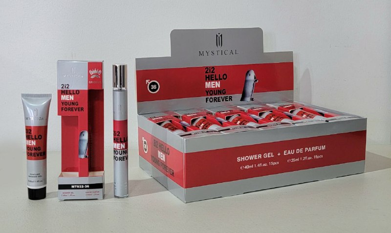 SET PERFUME EN TUBO PARA CABLLERO 2i2 HELLO MEN YOUNG FOREVER EDP 35ML