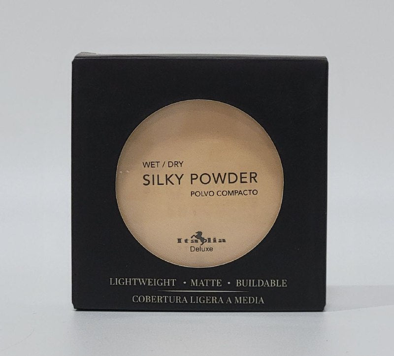 POLVO COMPACTO LIGERO, COBERTURA LIGERA TONO 02 BUFF ITALIA DELUXE WET