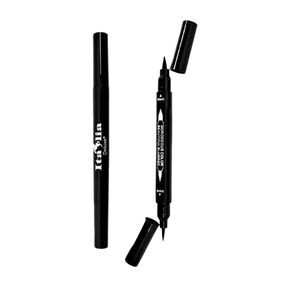 DELINEADOR PARA OJOS COLOR NEGRO DOS PUNTAS ITALIA DELUXE