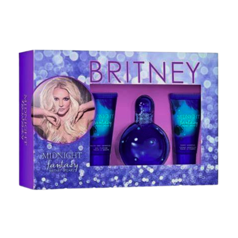 SET BRITNEY SPEARS MIDNIGHT FANTASY EDP 100ML, BODY LOTION 50ML, SHOWE