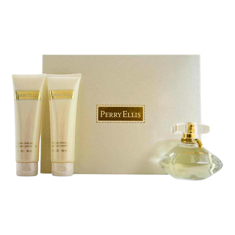 SET PERRY ELLIS WOMAN EDP 100ML, SHOWER GEL 90ML, BODY LOTION 90ML (M)