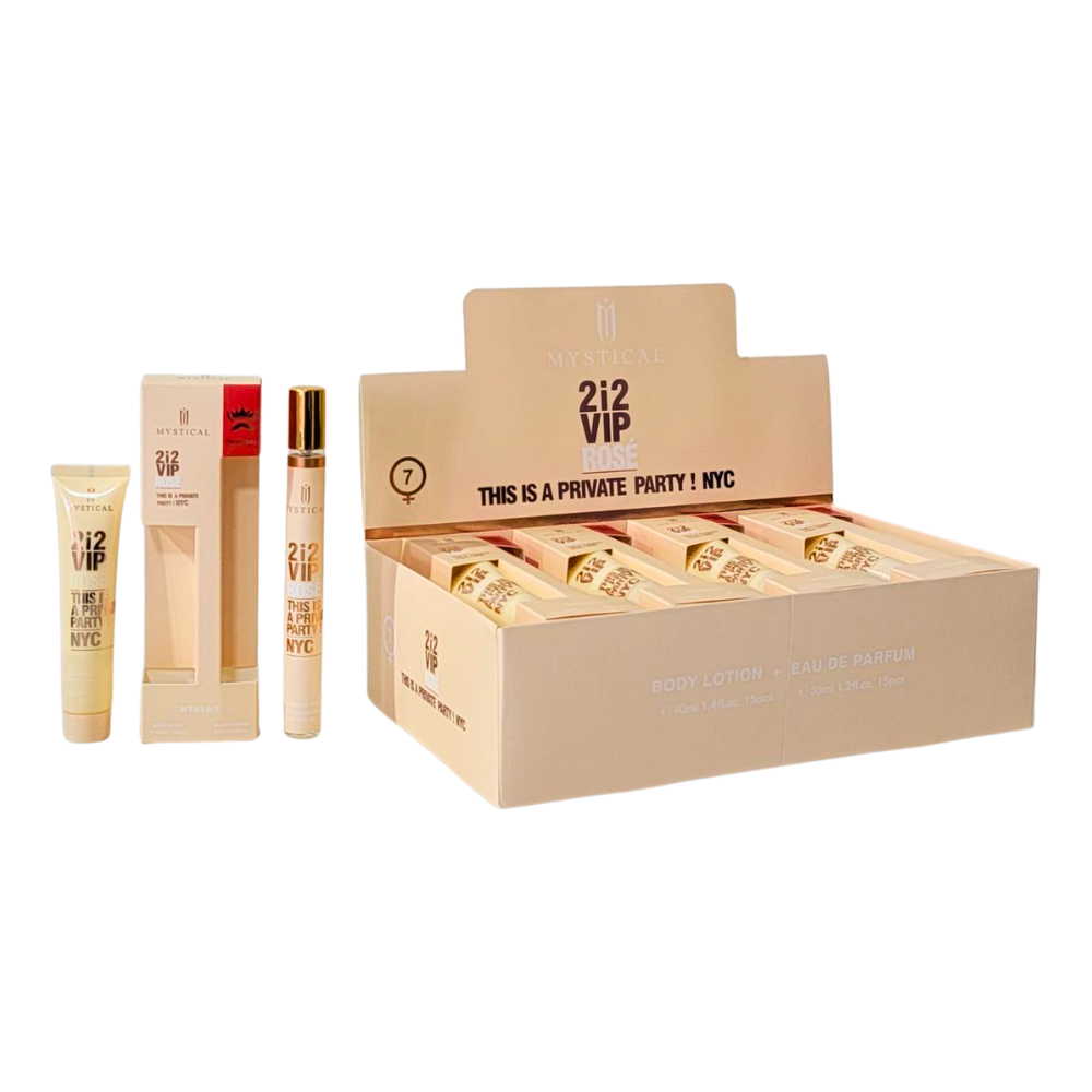 SET PERFUME EN TUBO PARA DAMA MYSTICAL 2i2 VIP ROSE THIS IS A PRIVATE