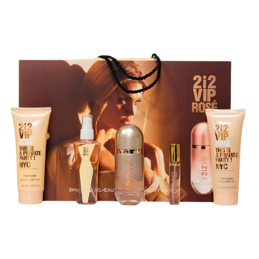 SET 2i2 VIP ROSE EDP 80ML, EDP 15ML, SPLASH 100ML, BODY LOTION 150ML,