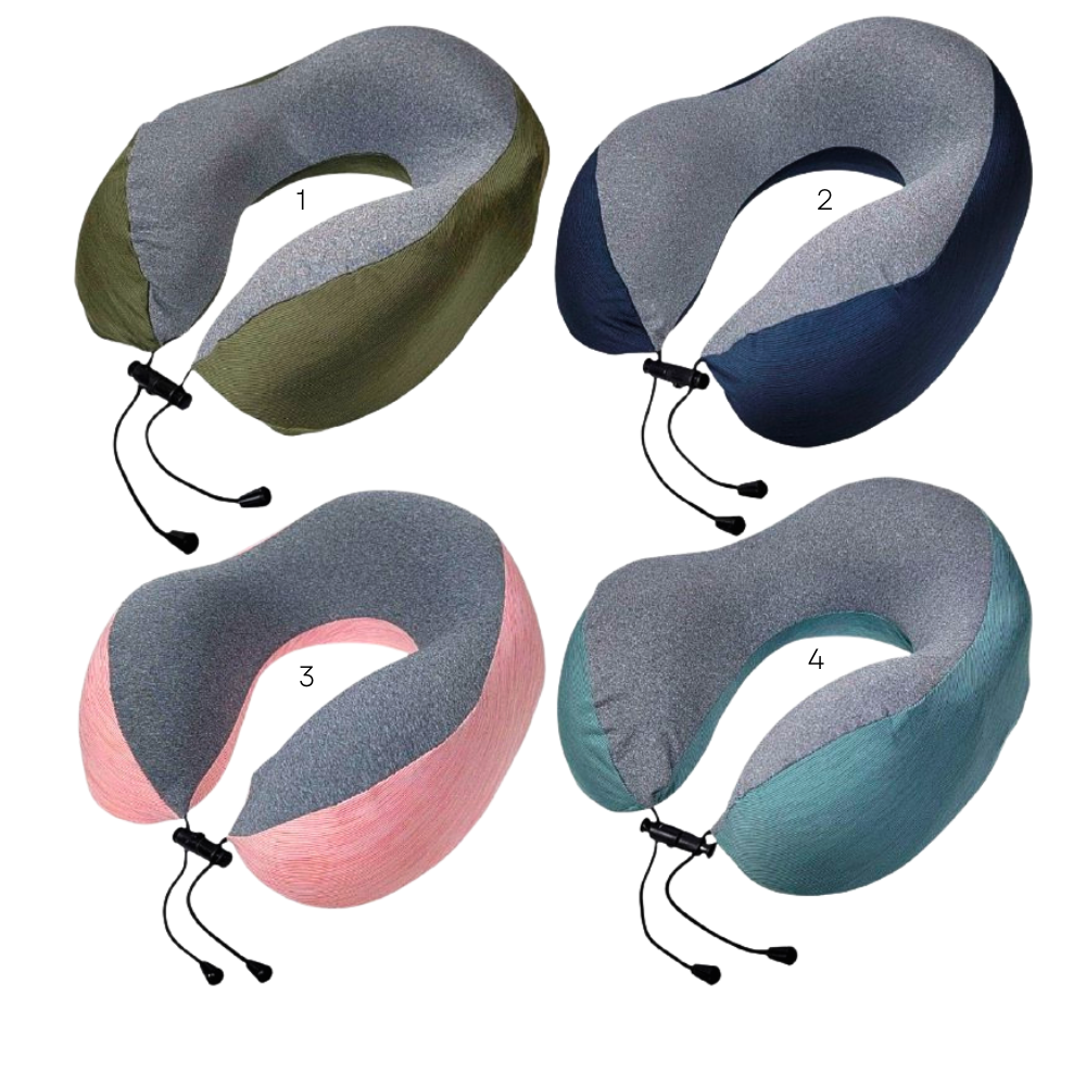 ALMOHADA PARA CUELLO EN FORMA DE U DE ESPUMA VISCOELASTICA CON FUNDA L