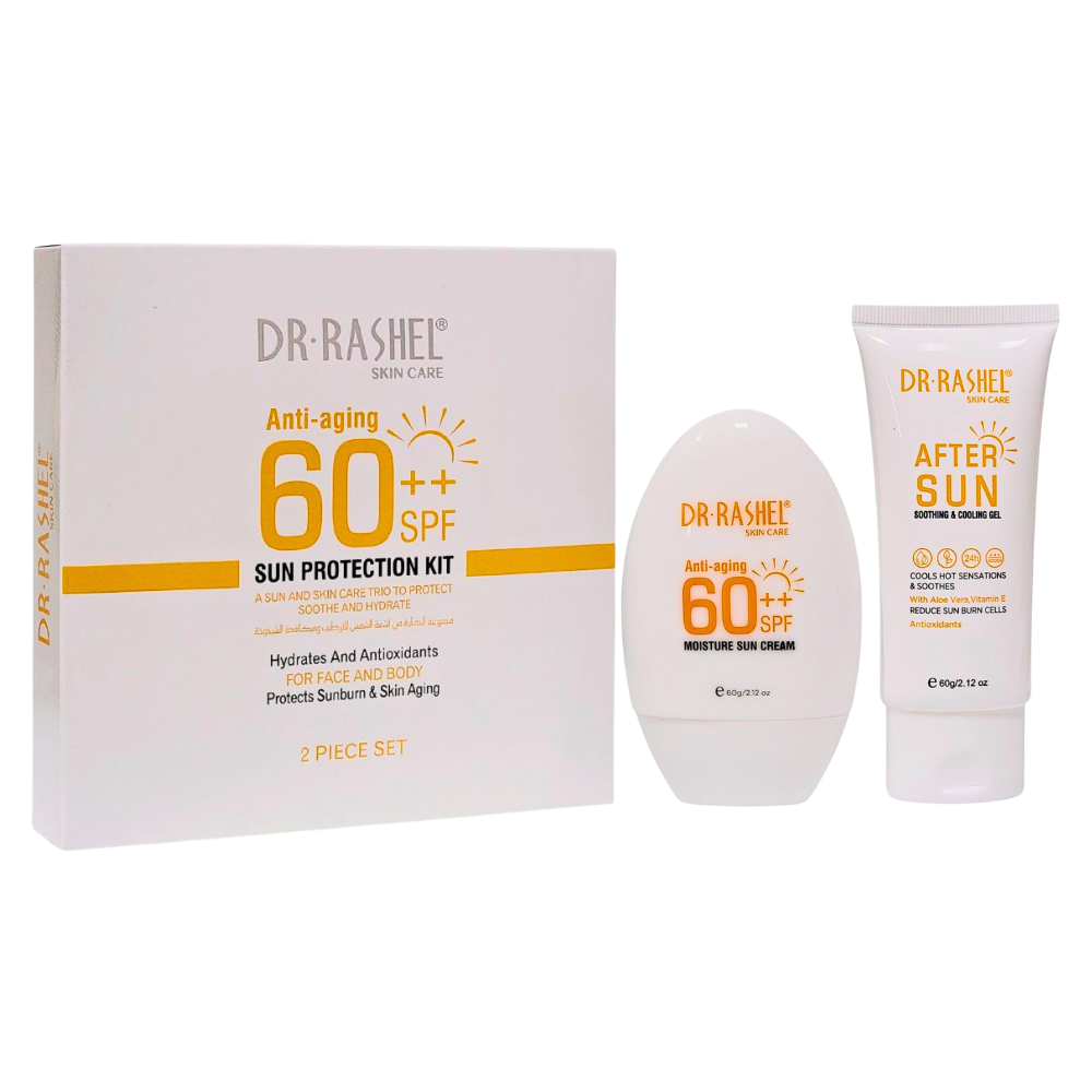 KIT DE PROTECTOR SOLAR ANTIENVEJECIMIENTO 60SPF PARA CURPO Y ROSTRO DR