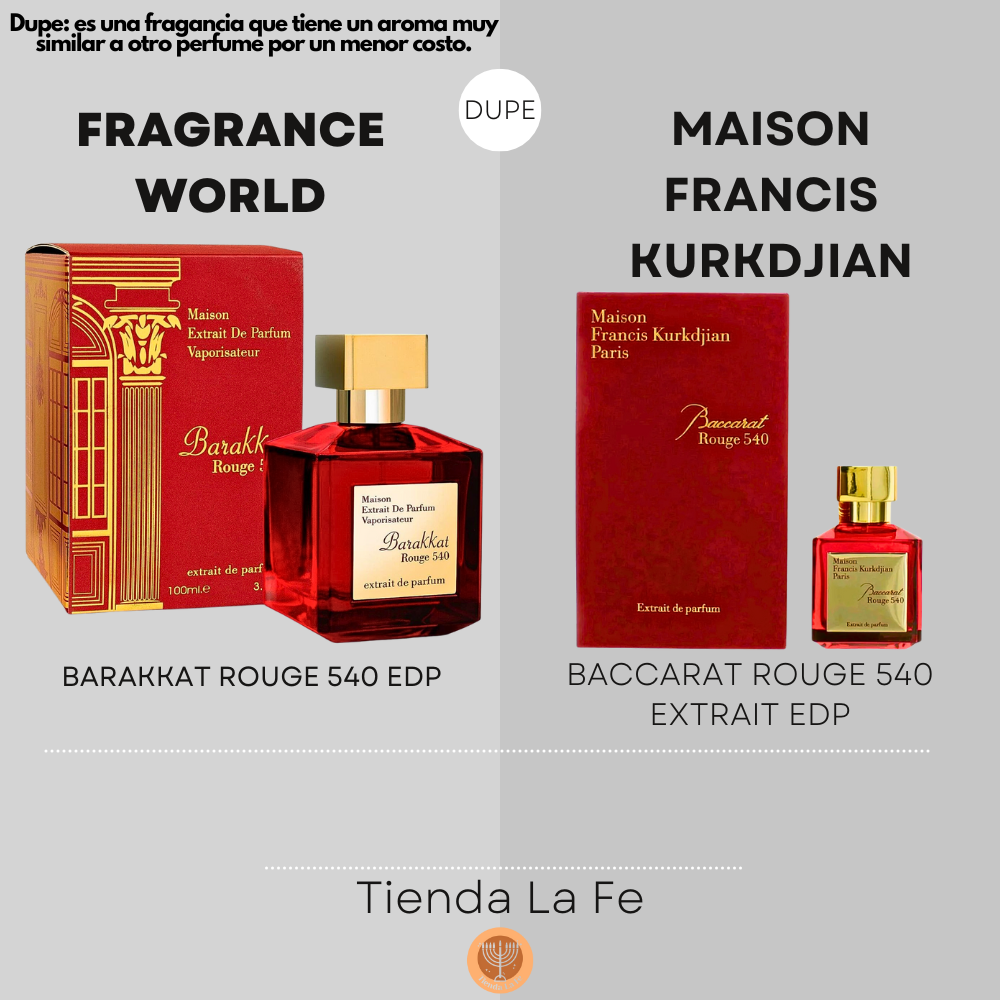 FRAGRANCE WORLD BARAKKAT ROUGE 540 EDP 100ML (M) (DUPE MAISON FRANCIS