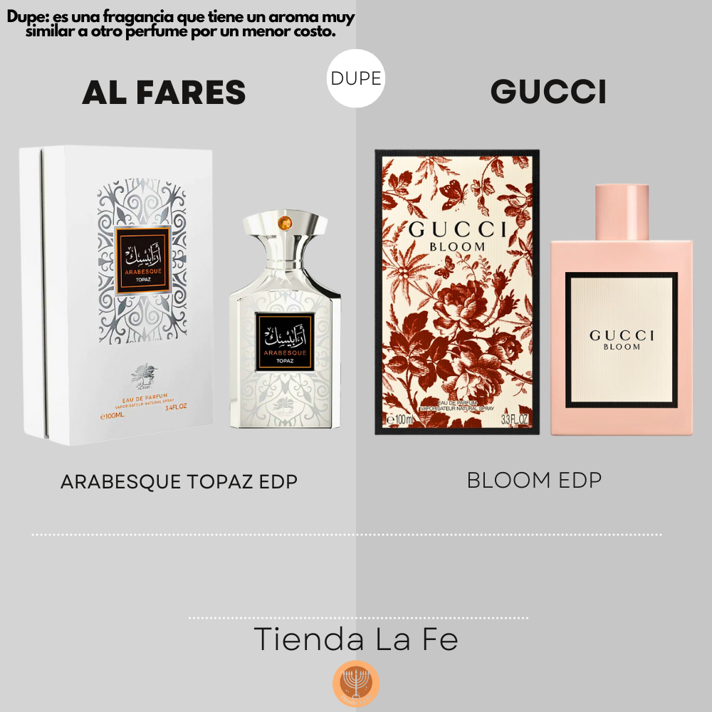 AL FARES ARABESQUE TOPAZ EDP 100ML (M) (DUPE GUCCI BLOOM EDP)