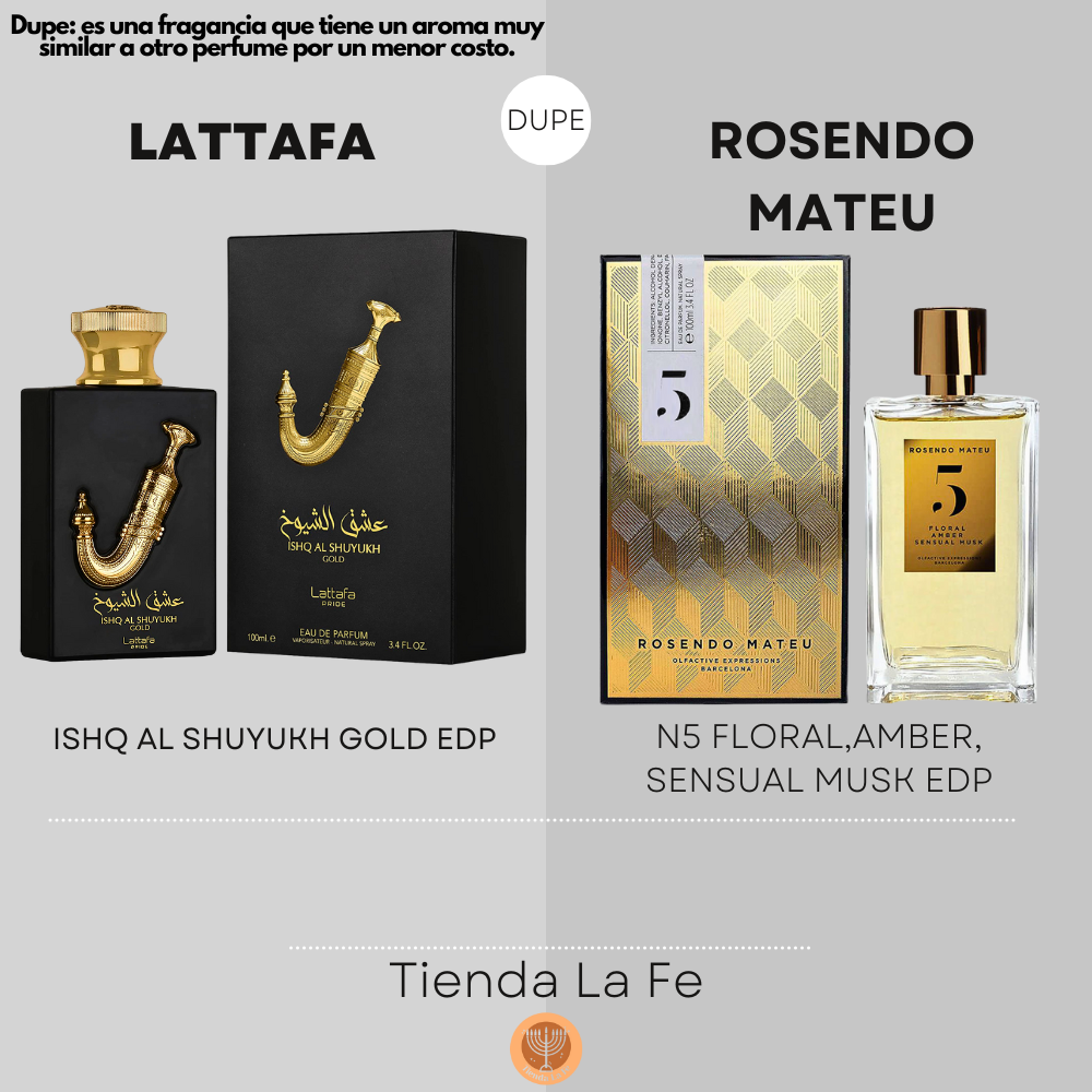 LATTAFA ISHQ AL SHUYUKH GOLD EDP 100ML (U) (DUPE ROSENDO MATEU OLFACTI