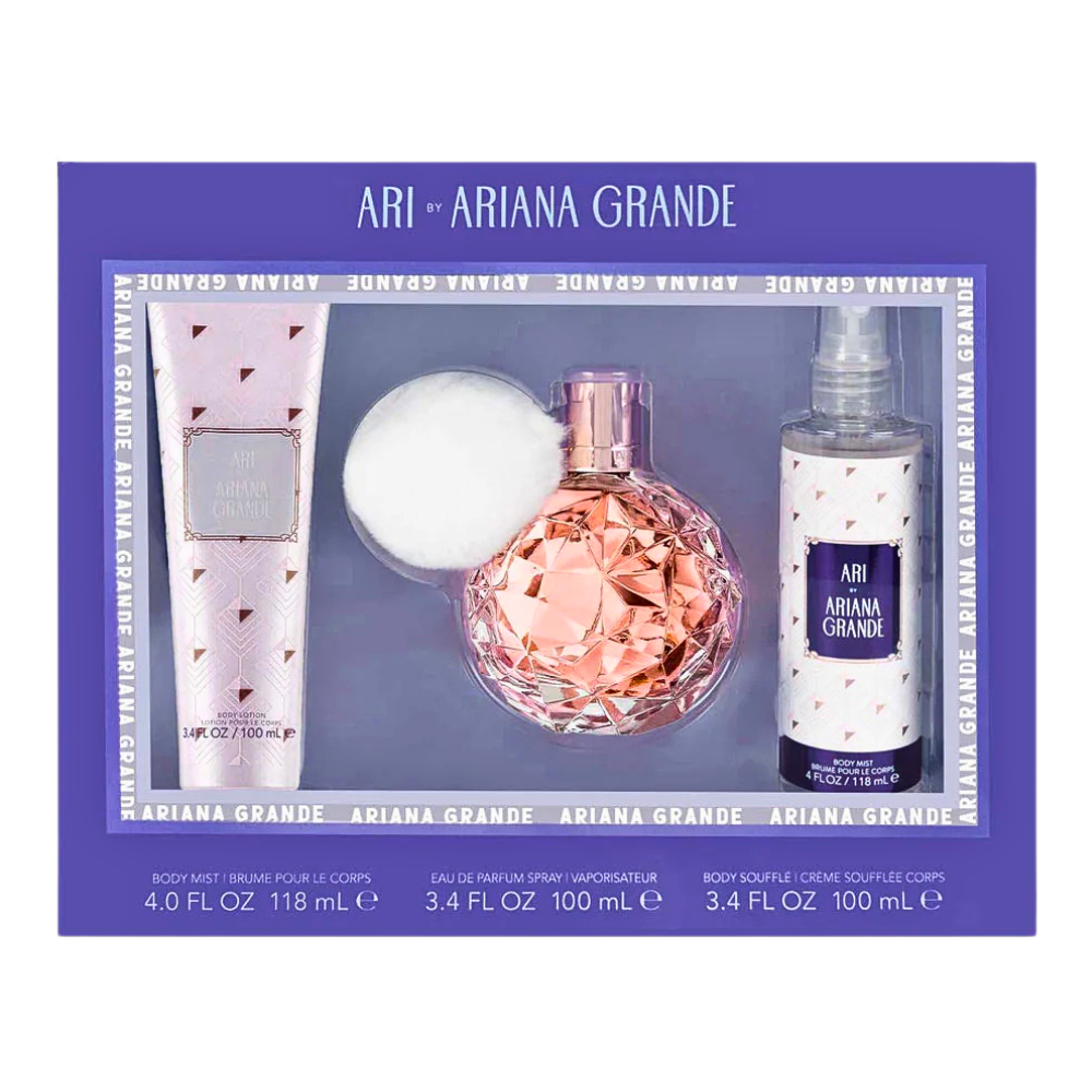 SET ARIANA GRANDE ARI EDP 100ML, BODY LOTION 100ML, BODY MIST 118ML (M