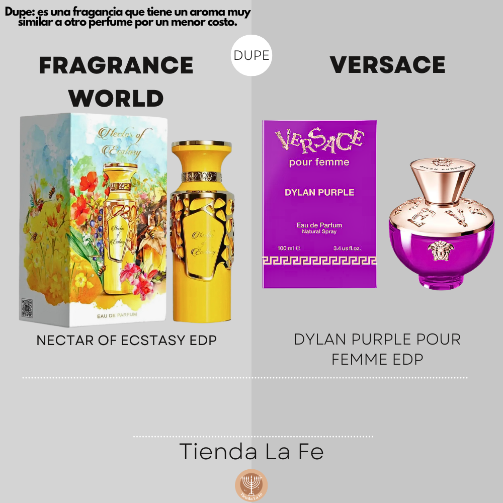 FRAGRANCE WORLD NECTAR OF ECSTASY EDP 100ML (M) (DUPE VERSACE DYLAN PU