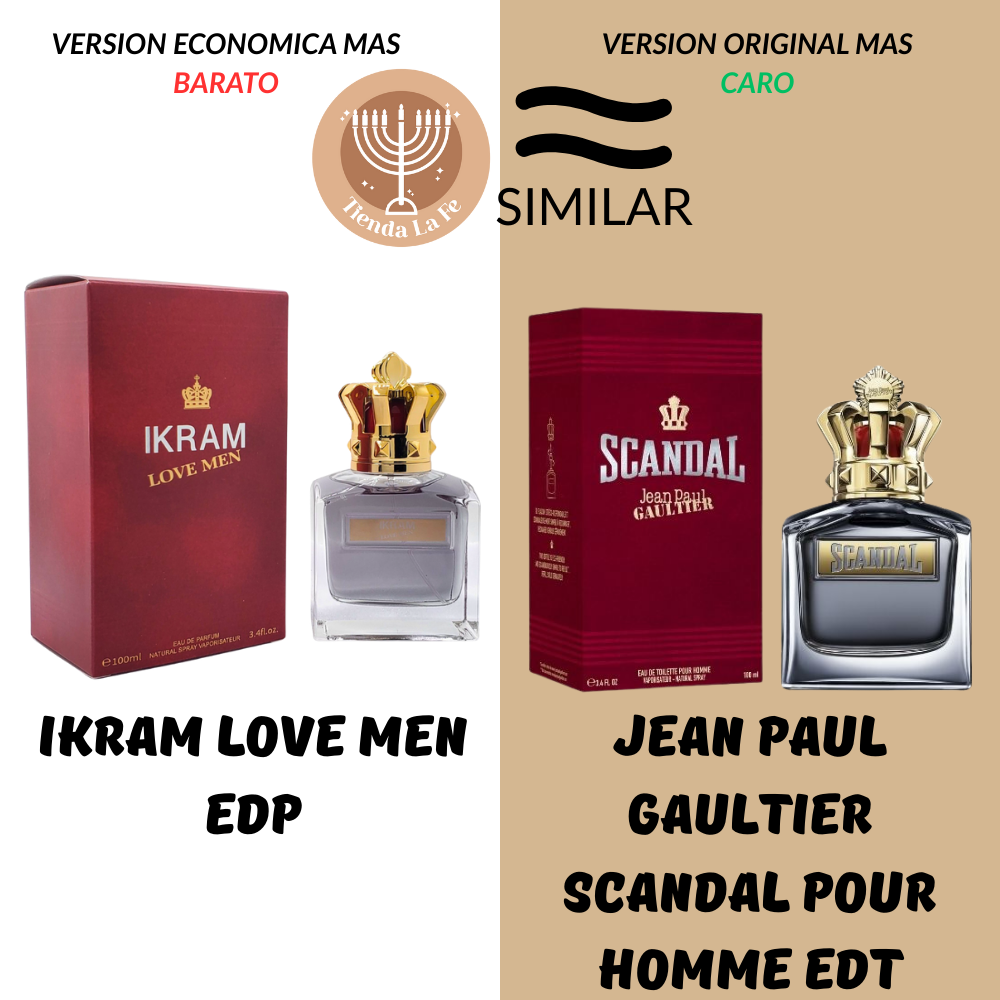 IKRAM LOVE MEN EDP 100ML (H) (AROMA SIMILAR JEAN PAUL GAULTIER SCANDAL