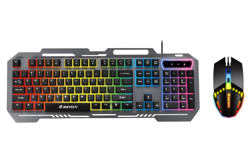 COMBO DE TECLADO Y MOUSE PARA VIDEO JUEGOS DE TAMAÑO COMPLETO CON LUZ