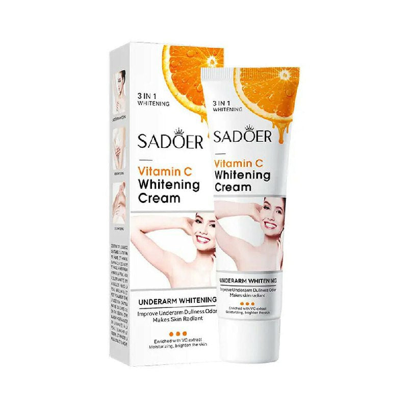 CREMA CORPORAL, CREMA DE CUERPO BLANQUEADORA 3 EN 1 DE VITAMINA C SADO