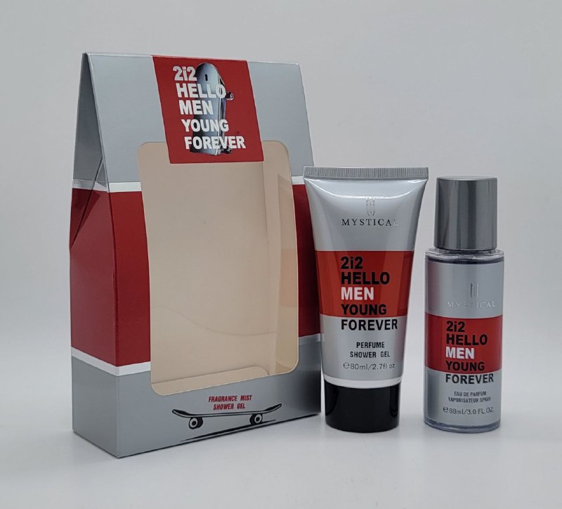 SET SPLASH MINI MYSTICAL 2i2 HELLO MEN YOUNG FOREVER SHOWER GEL 80ML,
