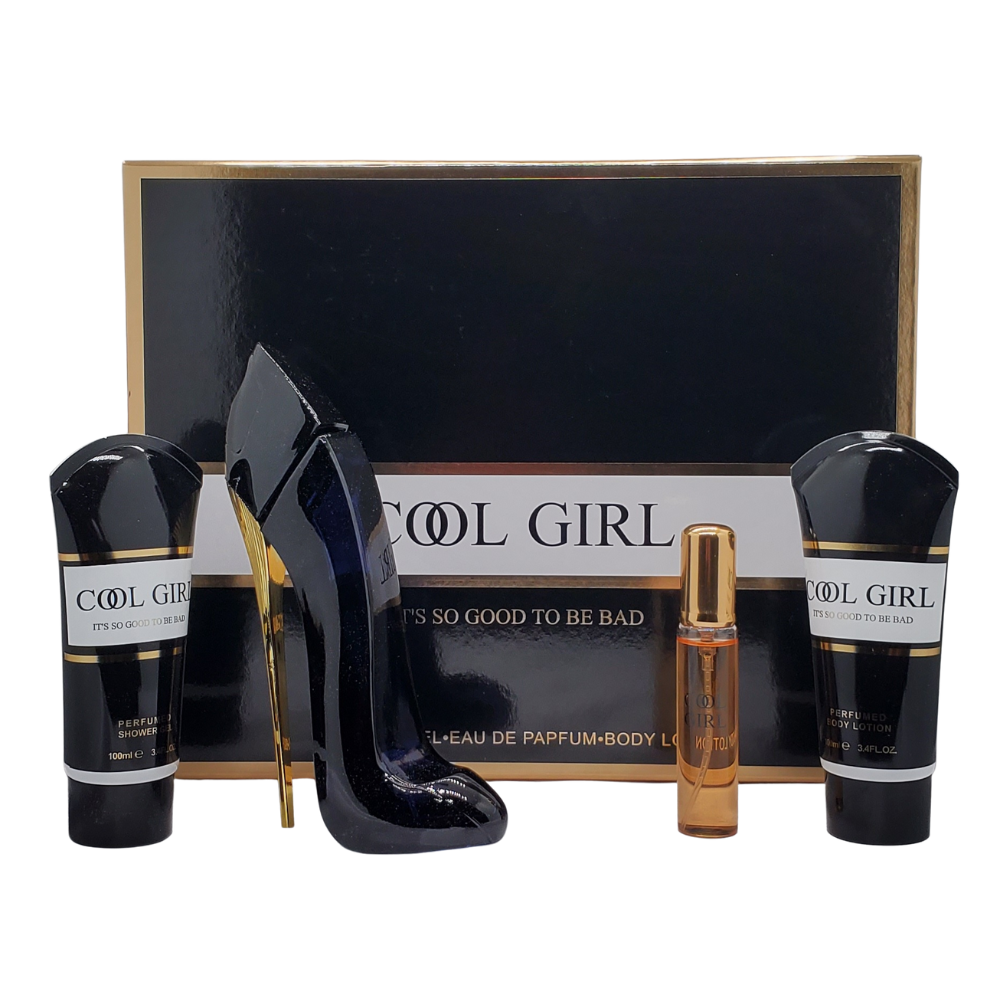 SET PERFUME PARA DAMA COOL GIRL ITS SO GOOD TO BE BAD EDT 85ML,MINI ED