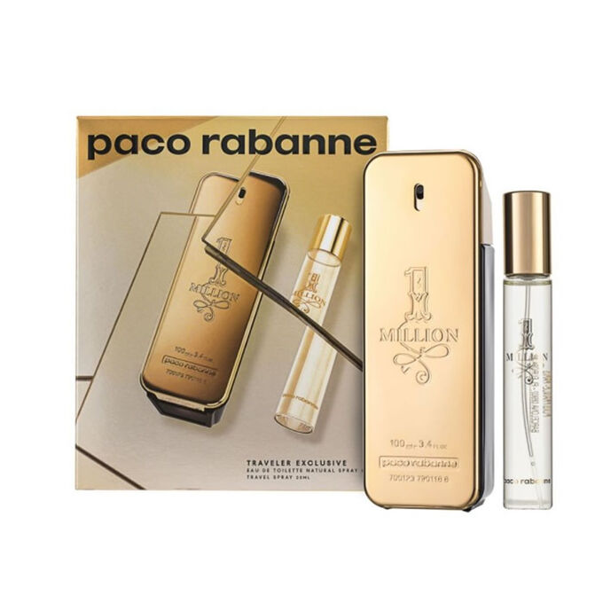 SET PACO RABBANE ONE MILLION MEN ( 2 PC SET ) 100 ml-. + TRAVEL SP 20M