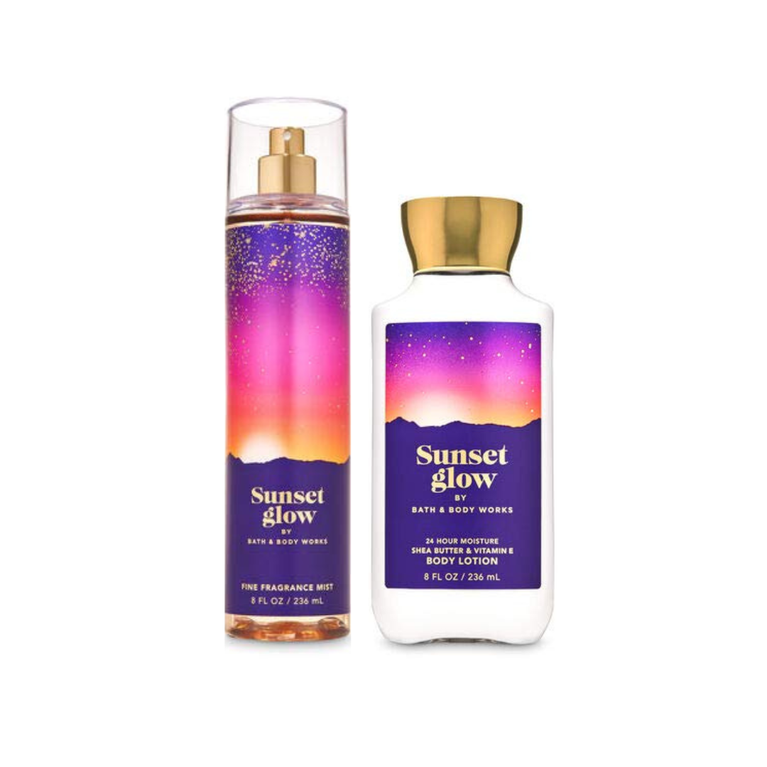 BATH & BODY WORKS SUNSET GLOW BY-FINE FRAGRANCE MIST 236 ML-BODY LOTIO