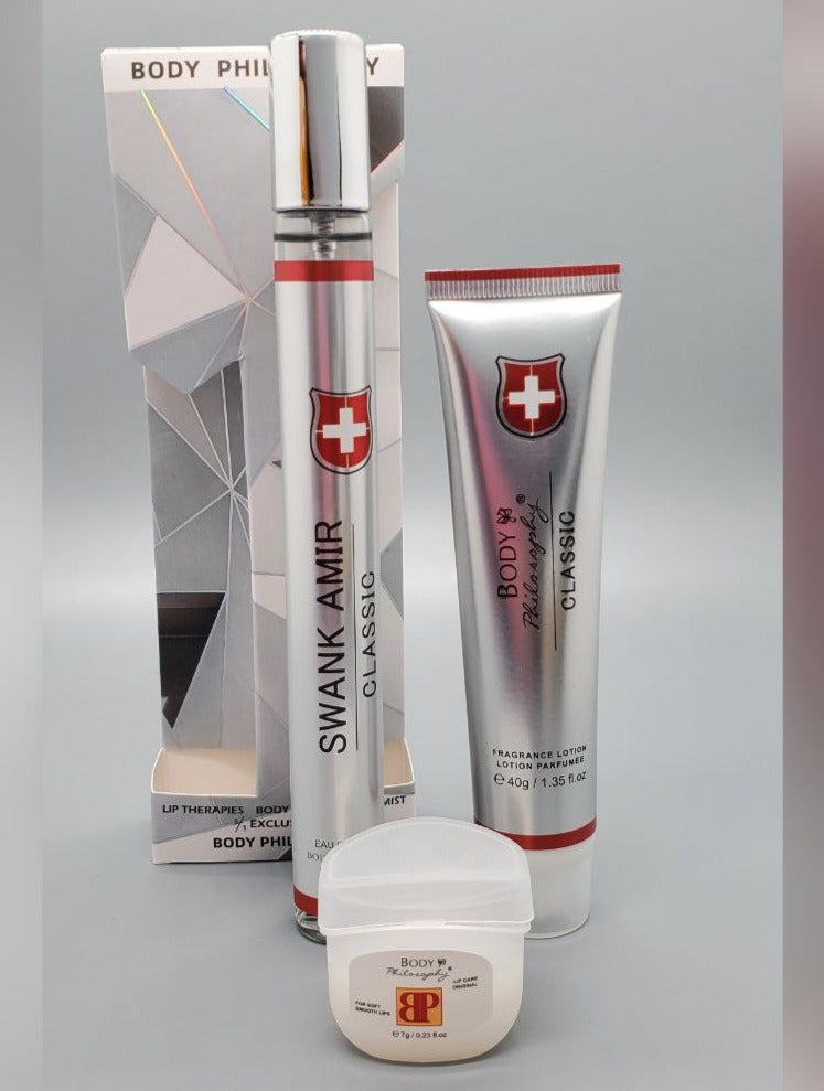 SET PERFUME MINI TUBO ECONOMICO SWANK AMIR CLASSIC